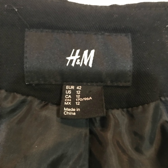 H&M | Jackets & Coats | H M Black Punk Rock Blazer Silver Studssize 2 ...